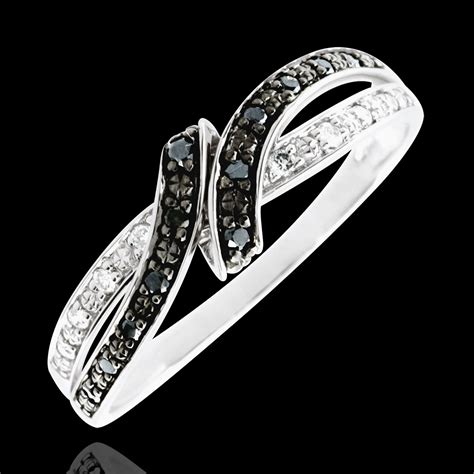Bague Clair Obscur Rendez Vous Diamants Noirs Or Blanc 18 Carats