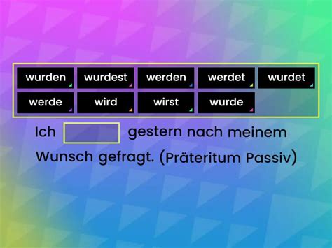 B Passiv In Verschiedenen Zeitformen Complete The Sentence