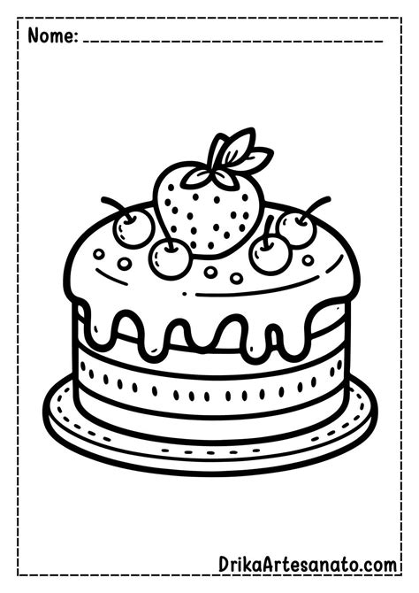 Desenhos De Bolo Para Colorir Gr Tis Em Pdf