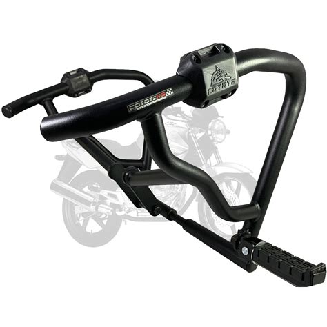 Protetor De Motor E Carenagem Coyote Preto Pedais Twister Cbx