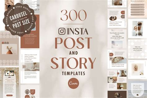 Engagement 30 Canva Templates Instagram Story Media Kit Beige Canva