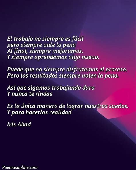Poemas Sobre Trabajo Y Esfuerzo Poemas Online