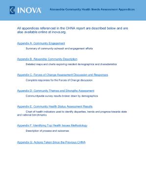 Fillable Online Appendix A Provides A Case Study Example Of A Community