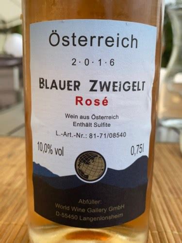 World Wine Gallery Blauer Zweigelt Rosé Vivino United States