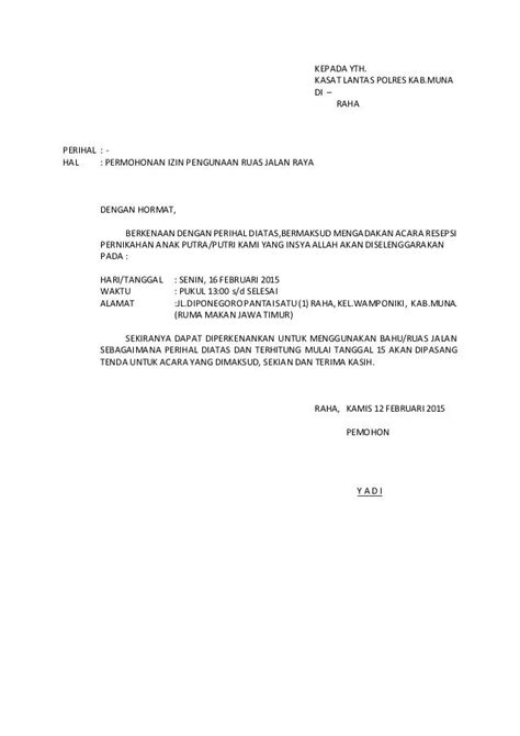 Contoh Surat Permohonan Akses Jalan Delinewstv