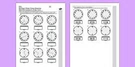 AM PM Time 12 Hour Clock Day Planner Teacher Made