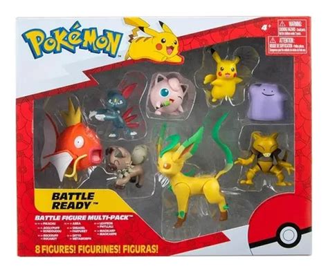 Set De 8 Figuras Pokémon Battle Ready Pikachu Pkw2686 Envío gratis