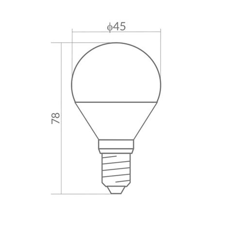 Żarówka LED E14 5W G45 kulka biała neutralna E14 mały gwint 230V