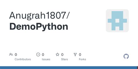 github anugrah1807 demopython