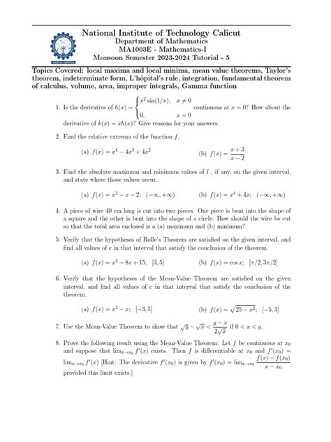 tutorial cal 2 pdf mathematical analysis mathematics