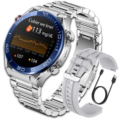 Smartwatch Zegarek Dla Seniora Ekg Pomiar Cukru Puls Ci Nienie