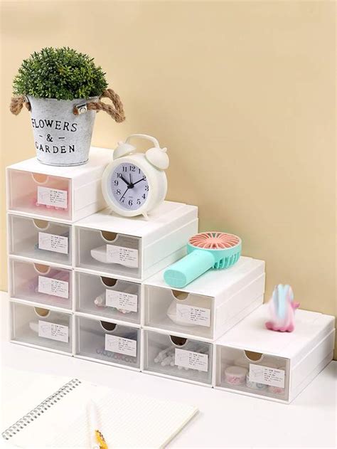 1 pièce Boîte de rangement unicolore bureau Mode en ligne SHEIN FRANCE