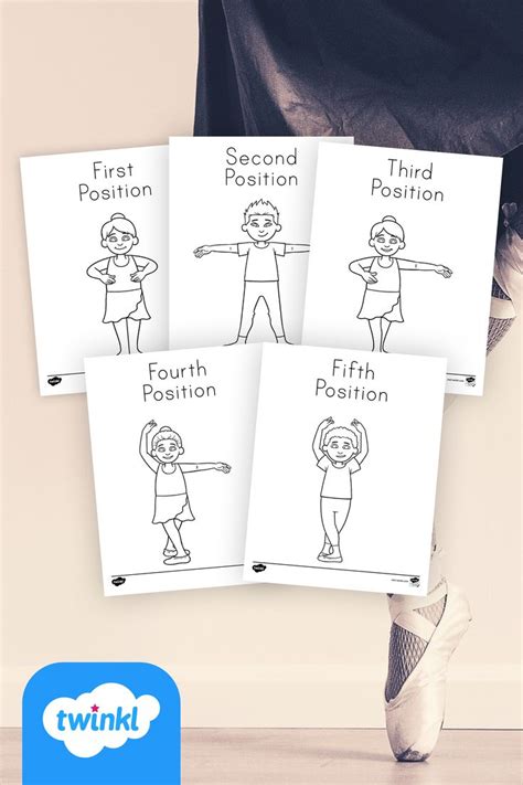 Ballet The Five Positions Coloring Sheets Ballett Balett