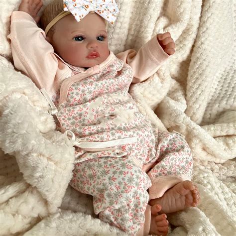 RXDOLL Realistic Newborn Baby Dolls Girl 19 Inch Soft Vinyl Silicone