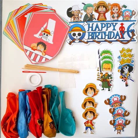 Decoración Cumpleaños Cotillón Globos One Piece Cuotas sin interés