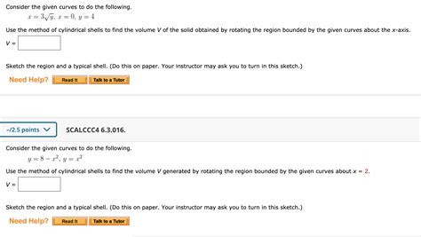 Solved Consider The Given Curves To Do The Following Use Chegg