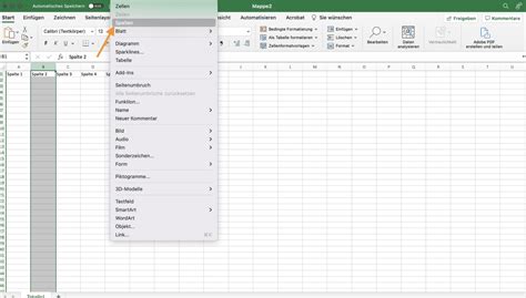Excel Spalte In Excel Einf Gen Excel Spalten Einf Gen