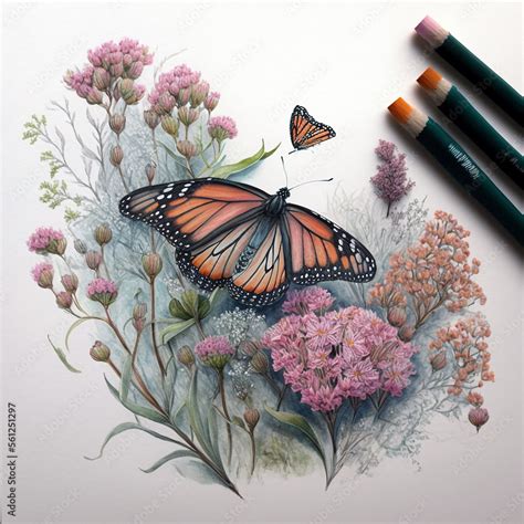 ภาพประกอบสตอก Generative AI illustration of watercolour style image of