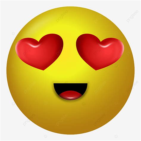 D Emoji De Amor Ojos Cara Png Dibujos Ilustraci N Vector Enamorado