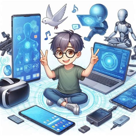 Un Ni O Se Sienta En El Suelo Y Muestra Los Iconos Para El Juego