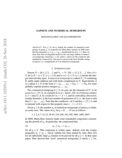 pdf gapsets and numerical semigroups