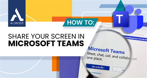 How To Share Your Screen In Microsoft Teams Aldridge