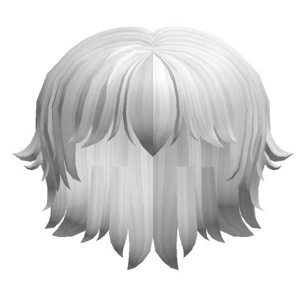 Short Anime Messy Hair White Roblox