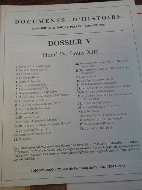 Documents D Histoire Henri IV Louis XIII Dossier V Une Chemise