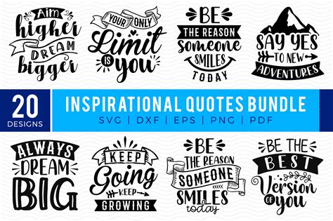 Inspirational Quotes SVG Bundle Graphic By CraftlabSVG Creative Fabrica