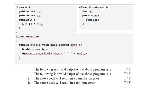 solved class b extends a { int a class a { public int i