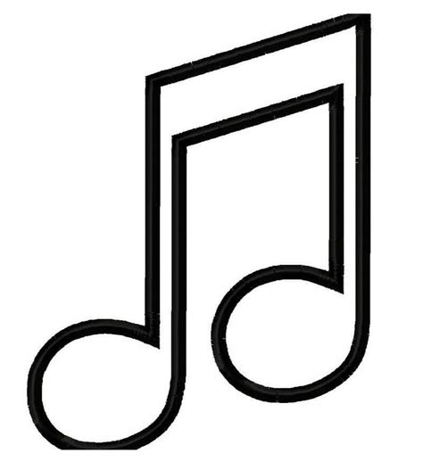Coloriage Note de Musique Simple Dessin gratuit à imprimer