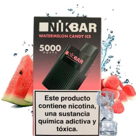 Pod Descartável Watermelon Candy Ice 5000Puffs NikBar Cigarro