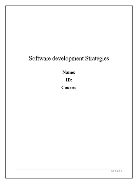 software development strategies pdf software development process unit testing