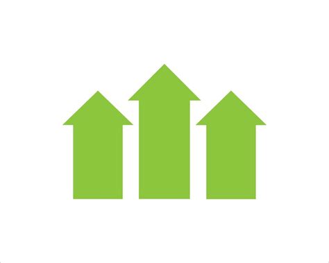 Icono De Flechas Verdes Vectoriales Hacia Arriba Icono De Carga Signo