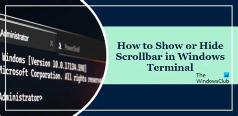 How To Show Or Hide Scrollbar In Windows Terminal