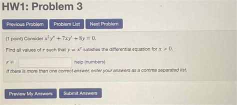 solved hw1 problem 2 previous problem problem list next