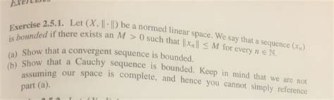 solved let be a normed linear space we say that a
