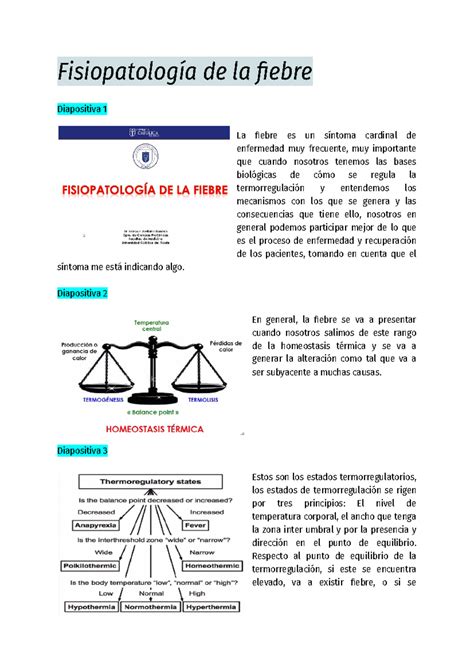 Fisiopatolog A De La Fiebre Fisiopatolog A De La Fiebre Diapositiva
