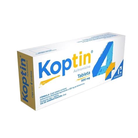 Koptin Azitromicina 500 Mg 4 Tabletas Bodega Aurrera Despensa A Tu Casa