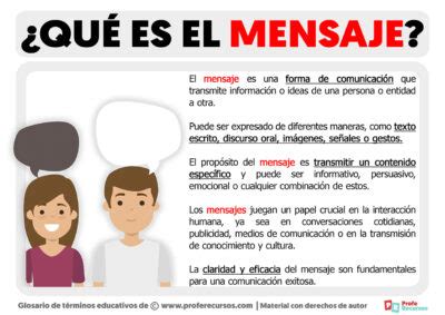 Qu Es El Mensaje Definici N De Mensaje
