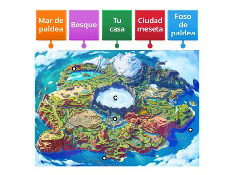Pokémon purpura mapa de paldea Labelled diagram
