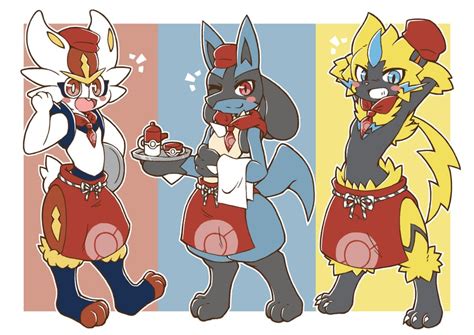 Lucario Cinderace And Zeraora Pokemon And 1 More Drawn By Acky