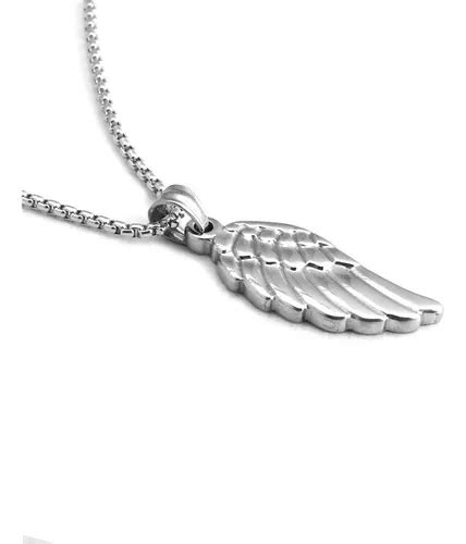Collar Ala De Ngel Acero Quir Rgico Hombre