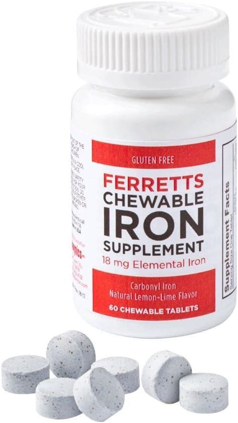 Pharmics Ferretts Chewable Iron Supplement Essential Iron Support For