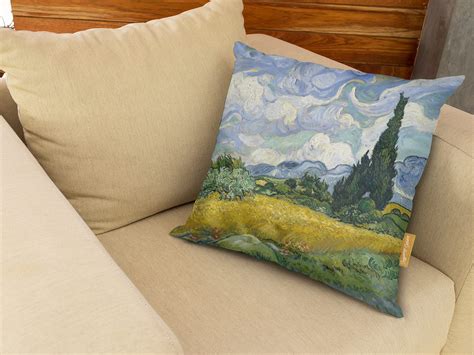 Poduszka Pole Pszenicy Z Cyprysami Vincent Van Gogh Pole Pszenicy Z