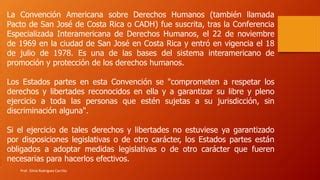 Ley 1 89 Pacto San José de Costa Rica PPT
