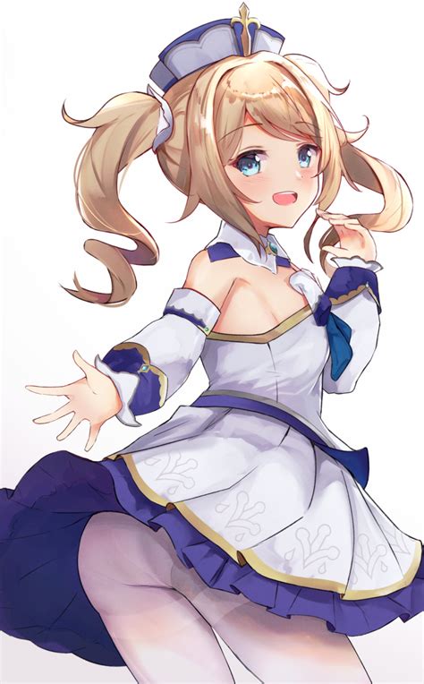Safebooru 1girl Ass Barbara Genshin Impact Bare Shoulders Blonde Hair Blue Eyes Blush