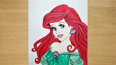 How To Draw Disney Princess Ariel Step By Step Very Easy YouTube