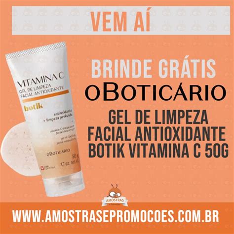 VEM AÍ Brinde Grátis O Boticário Gel de Limpeza Facial Antioxidante
