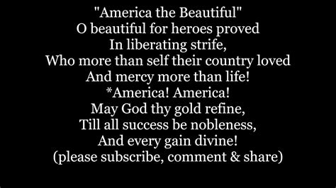 Oh America The Beautiful Lyrics